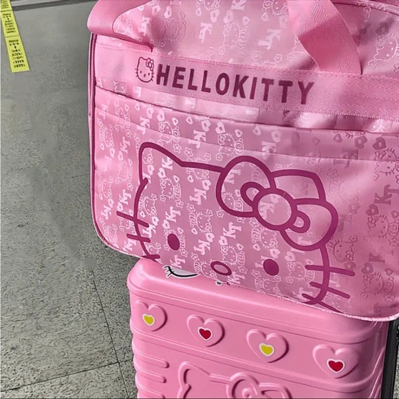 Hello Kitty | Bags | Pink Hello Kitty Travel Bag Pink Hello Kitty Purse ...